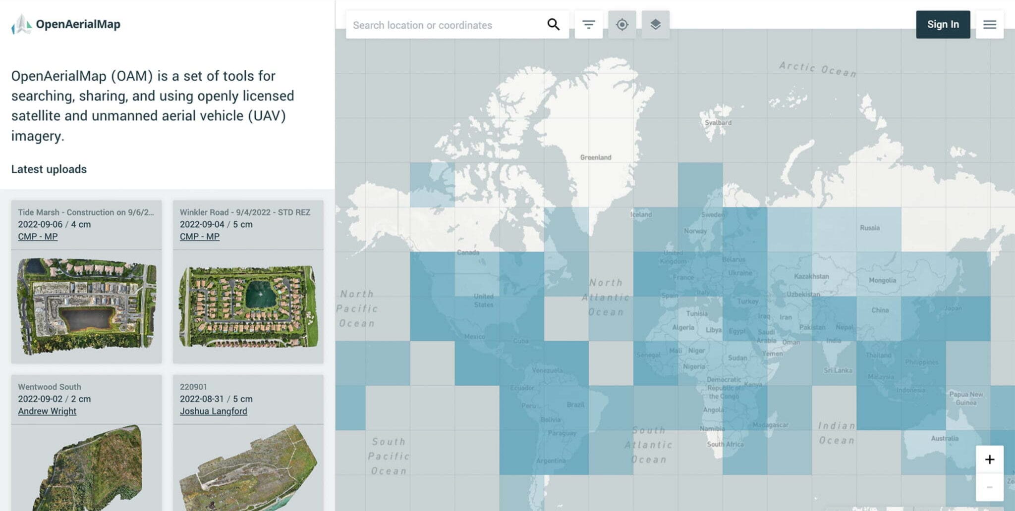 OpenAerialMap — GIS Software Development Case - Kontur Inc.